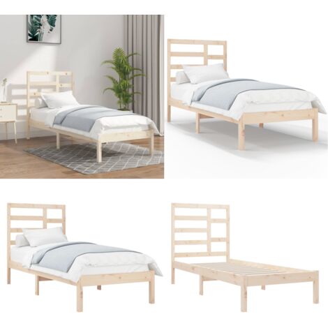 Cadre de lit sans matelas bois massif 100x200 cm - Cadre De Lit - Lit ...