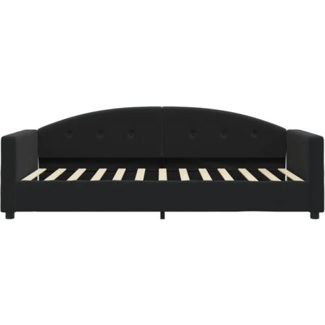 Lit de repos sans matelas noir 90x200 cm velours - Canapé Convertible ...