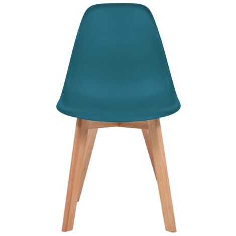 Chaises à manger lot de 6 Turquoise Plastique - Chaise De Salle À ...