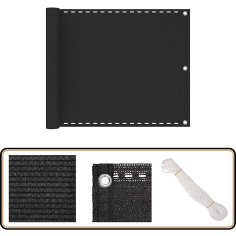 Écran de balcon en PEHD anthracite de 75x400 cm - Écran De Balcon ...