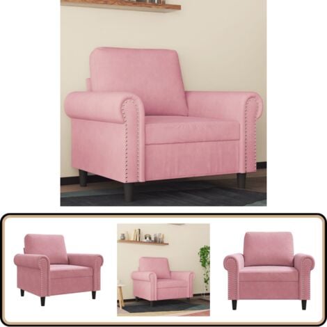 Fauteuil Rose 60 cm Velours - Fauteuil Rose - Fauteuils Confortables ...