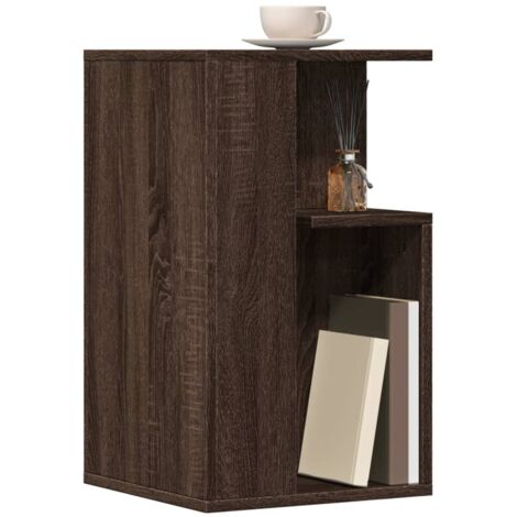 Table d'appoint chêne marron 35x35x60 cm bois d'ingénierie - Table D ...