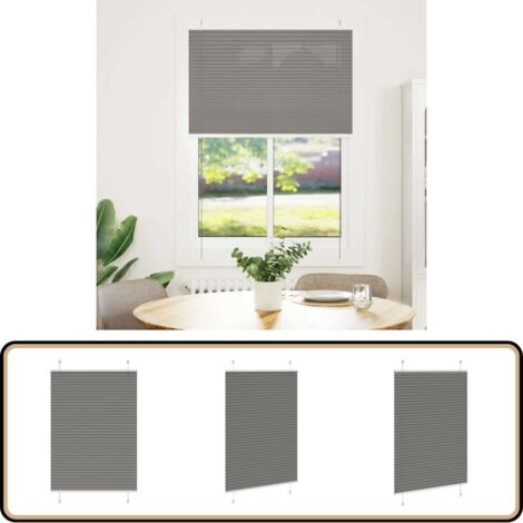 vidaXL Store plissé anthracite 100x100 cm largeur du tissu 99,4 cm