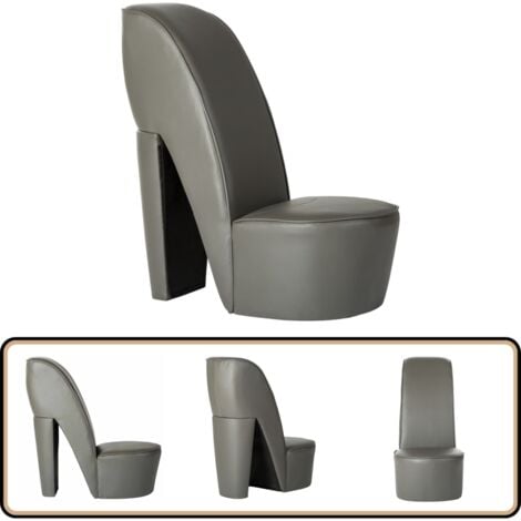 Chaise en forme de chaussure à talon haut Gris Similicuir - Chaise À ...