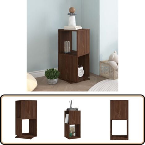 Armoire rotative Chêne marron 34,5x34,5x75,5 cm bois ingénierie ...
