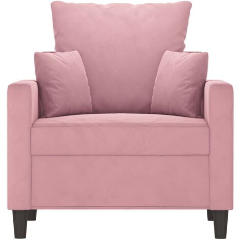 Fauteuil Rose 60 cm Velours - Fauteuil Rose - Canapé Velours - Meuble ...