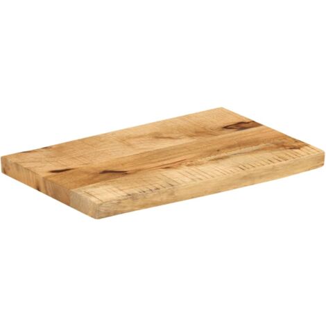 Dessus de table 40x30x2,5 cm bord vif bois massif manguier brut ...