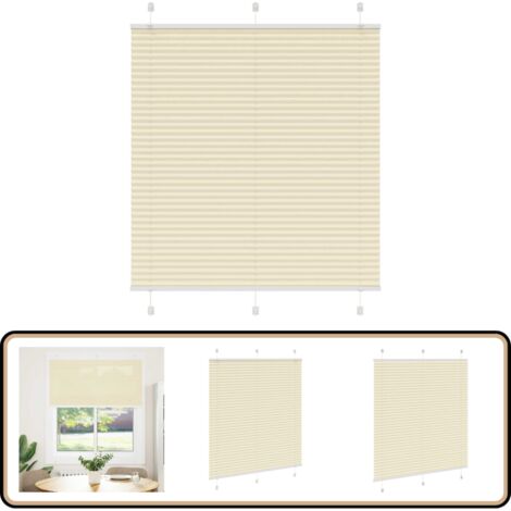vidaXL Store plissé crème 115x100cm largeur du tissu 114,4cm polyester