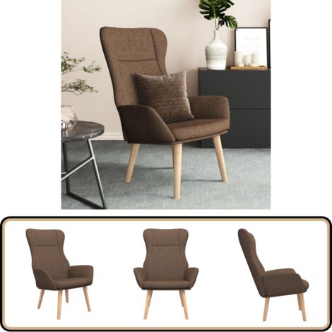 Chaise de relaxation Marron Tissu - Fauteuil Relaxant - Chaise De Repos ...
