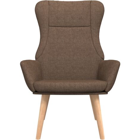Chaise de relaxation Marron Tissu - Fauteuil Relaxant - Chaise De Repos ...