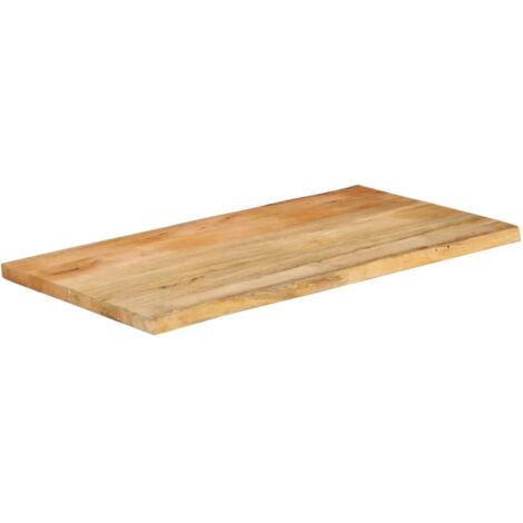 Dessus de table 100x60x2,5 cm bord vivant bois massif manguier - Dessus ...