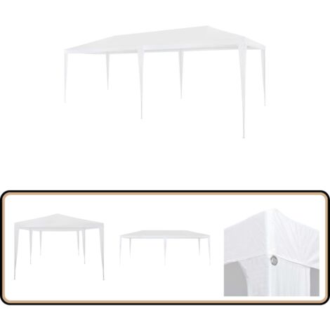 Tente de réception 3x6 m PE Blanc - Tente De Réception - Abri Extérieur ...