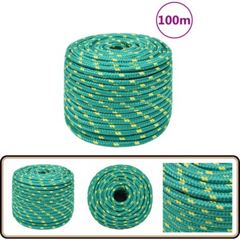 Corde de bateau Vert 12 mm 100 m Polypropylène - Corde De Bateau ...