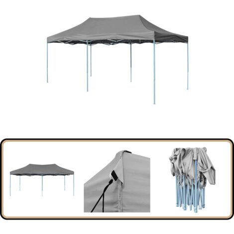 Tente de réception pliable 3 x 6 m Anthracite - Tents De Réception ...