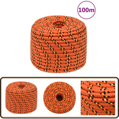 Corde de bateau Orange 14 mm 100 m Polypropylène - Corde De Bateau ...