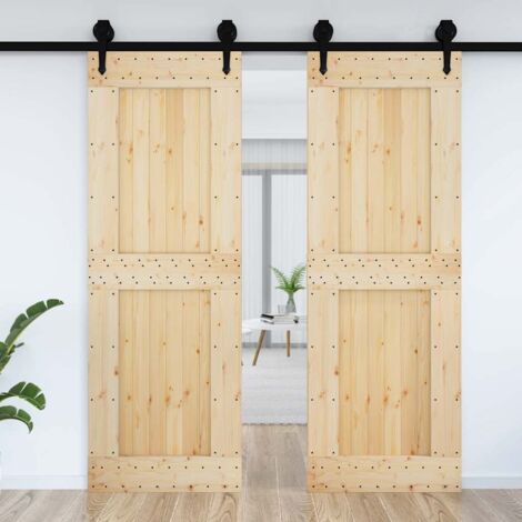 Porte NARVIK 80x210 cm bois massif de pin - Porte Intérieur - Porte ...