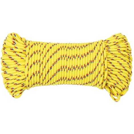 Corde de bateau Jaune 5 mm 50 m Polypropylène - Corde De Bateau - Corde ...