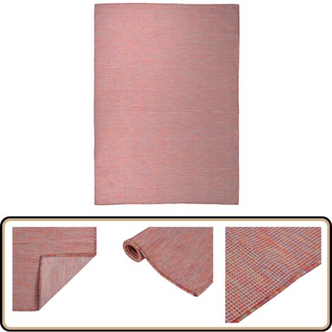 Tapis à tissage plat d'extérieur 200x280 cm Rouge - Tapis Exterieure ...
