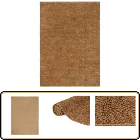 Tapis à poils bouclés fait à la main 120x180 cm Jute et coton - Tapis ...