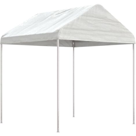 Belvédère avec toit blanc 15,61x2,28x2,69 m polyéthylène - Tente ...