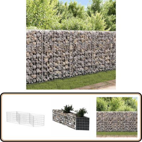 Panier de gabion Acier galvanisé 120x30x50 cm - Paniers De Gabions ...