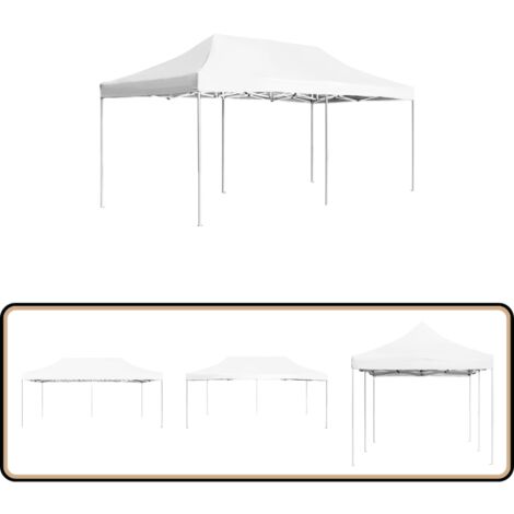 Tente de réception pliable Aluminium 6 x 3 m Blanc - Tente De Réception ...