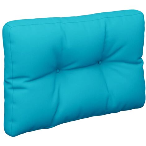Coussin de palette turquoise 50x40x12 cm tissu - Coussin Exterieur ...