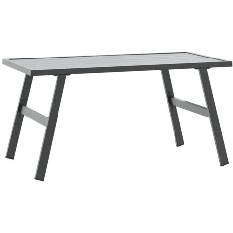 Table basse de jardin noir 90x45x35 cm acier enduit de poudre - Table ...
