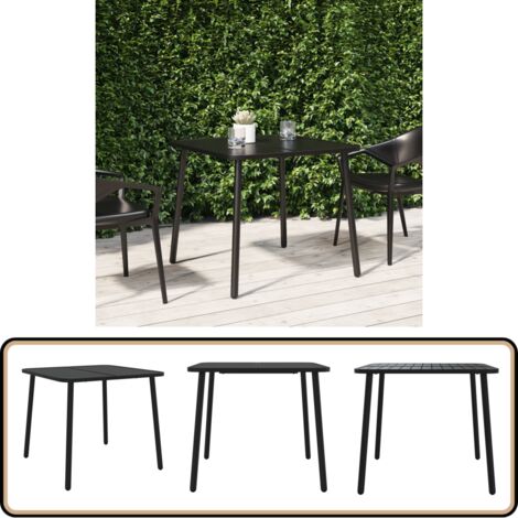 Table de jardin anthracite 80x80x71 cm acier - Table De Jardin - Table ...
