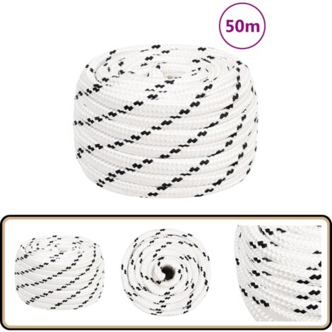 Corde de travail Blanc 18 mm 50 m Polyester - Corde De Travail - Corde ...