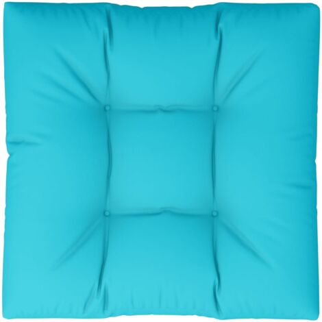 Coussin de palette turquoise 80x80x12 cm tissu - Coussin Exterieur ...