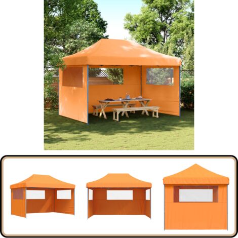 Tente de réception pliable escamotable avec 3 parois latérales - Tente ...