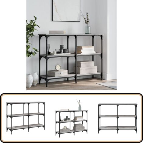 Table console sonoma gris 100x29x75 cm bois d'ingénierie - Table Basse ...