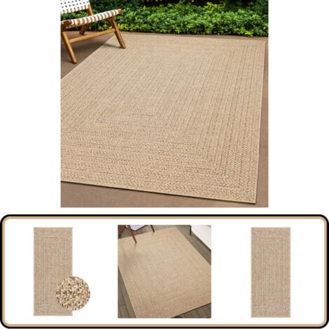 Tapis ZIZUR 80x200 cm aspect de jute intérieur et extérieur - Tapis ...
