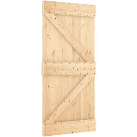 Porte NARVIK 95x210 cm bois massif de pin - Porte Intérieur - Porte ...