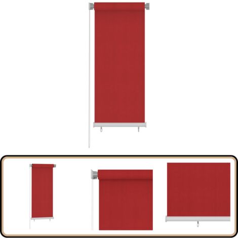 Store roulant d'extérieur 60x140 cm Rouge PEHD - Stores Vénitiens ...