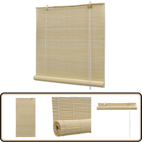Store à rouleau bambou naturel 150x220 cm - Stores Vénitiens - Rideaux ...