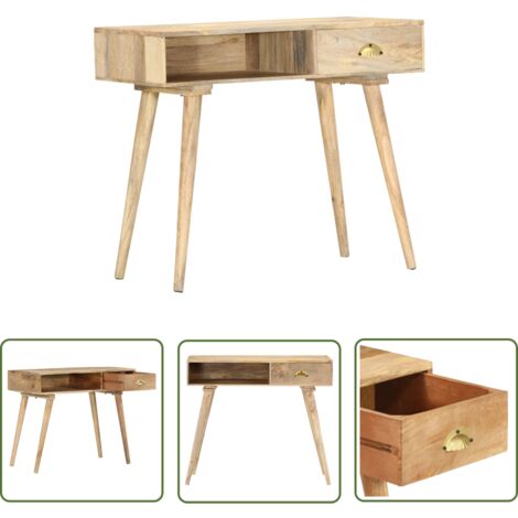 The Living Store Table console 90x45x75 cm bois de manguier massif ...