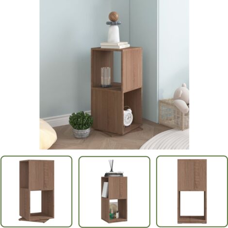 The Living Store Armoire rotative Chêne Sonoma 34,5x34,5x75,5 cm bois ...