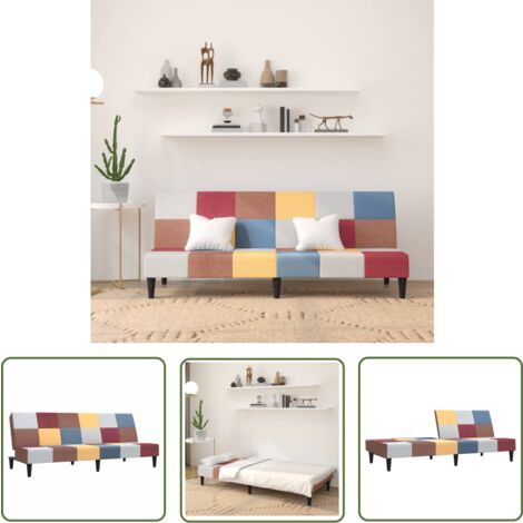 The Living Store Canapé-lit à 2 places tissu - Canapé Convertible ...