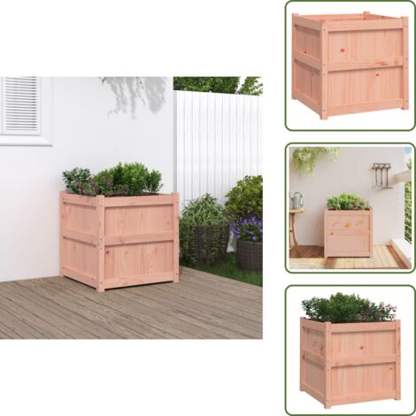 The Living Store Jardinière 60x60x60 cm bois massif douglas ...
