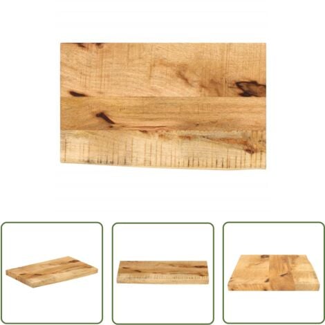 The Living Store Dessus de table 50x30x2,5 cm bord vif bois massif ...