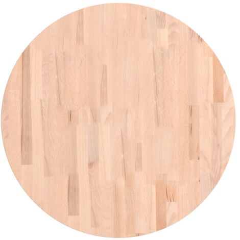 Plateau de table rond Ø70 cm en hêtre massif de style rustique ...