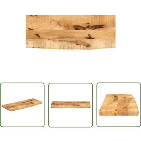 The Living Store Dessus de table 70x30x2,5 cm bord vif bois massif ...