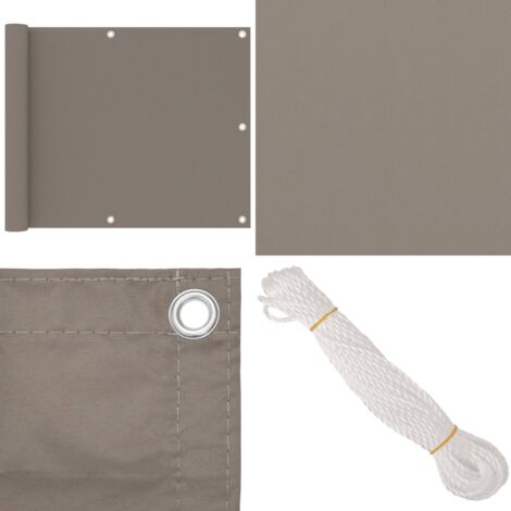 Écran de balcon Taupe 75x500 cm Tissu Oxford - Écran De Balcon ...