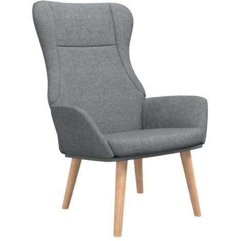 Chaise de relaxation Gris clair Tissu - Fauteuil Relaxant - Chaise De ...