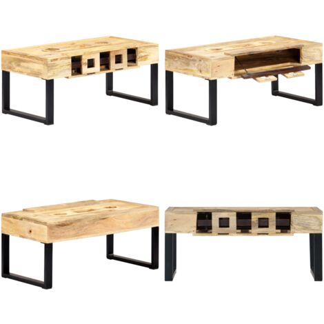 Table basse Style cassette 100x52x45 cm Bois de manguier massif - Table ...