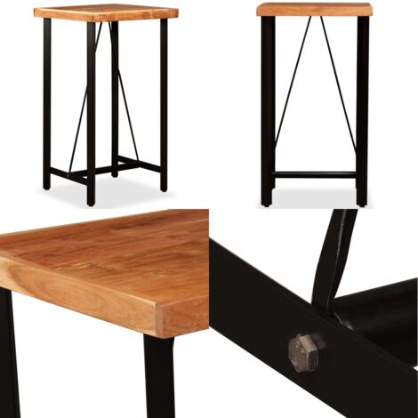 Table de bar Bois massif d'acacia 60x60x107 cm - Table De Bar - Table ...