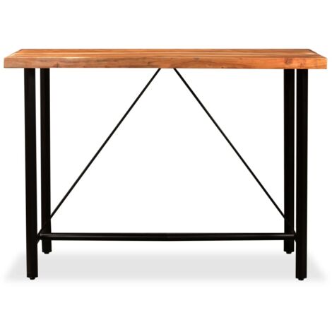 Table de bar Bois massif d'Acacia 150x70x107 cm - Table De Bar - Table ...