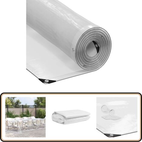 vidaXL Bâche transparente avec œillets 4x6 m polyéthylène